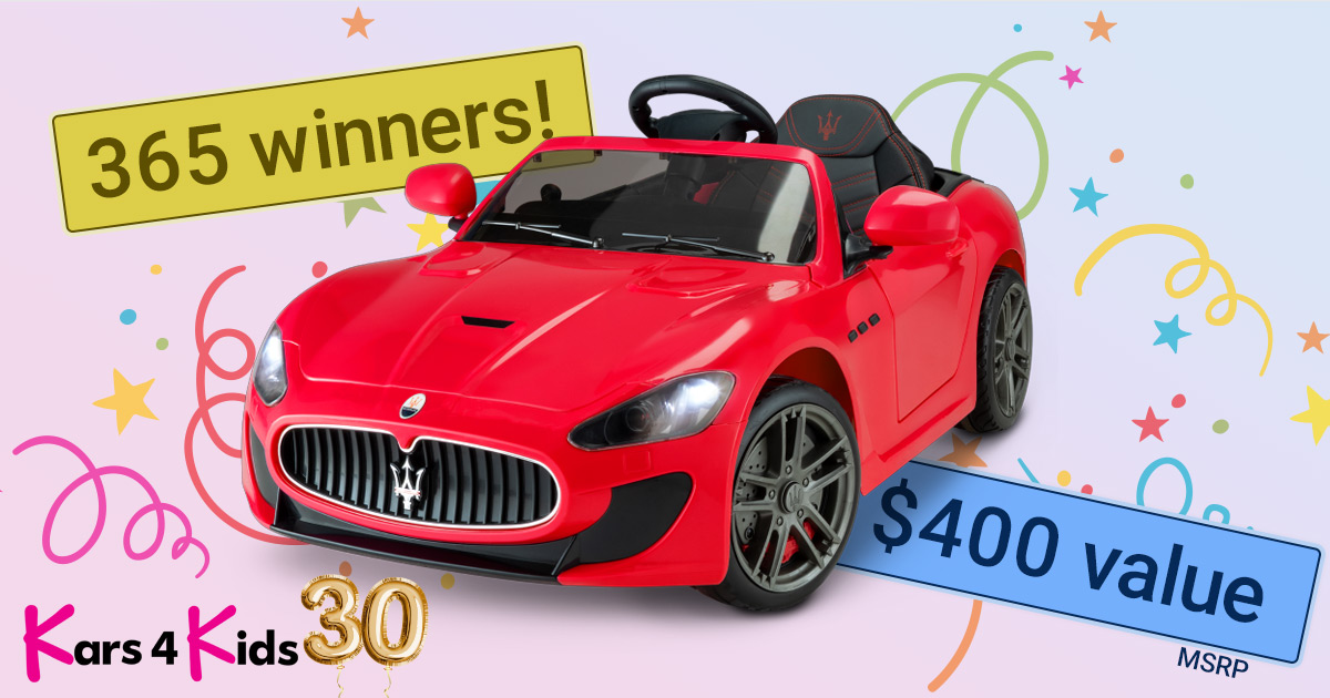 Win a Car! – Kars4Kids 30th Anniversary Giveaway